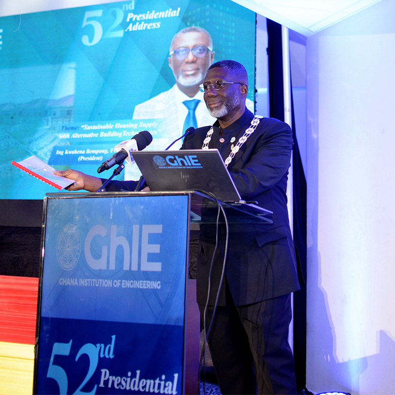 ING. KWABENA BEMPONG OUTLINES SUSTAINABLE HOUSING TECHNOLOGIES